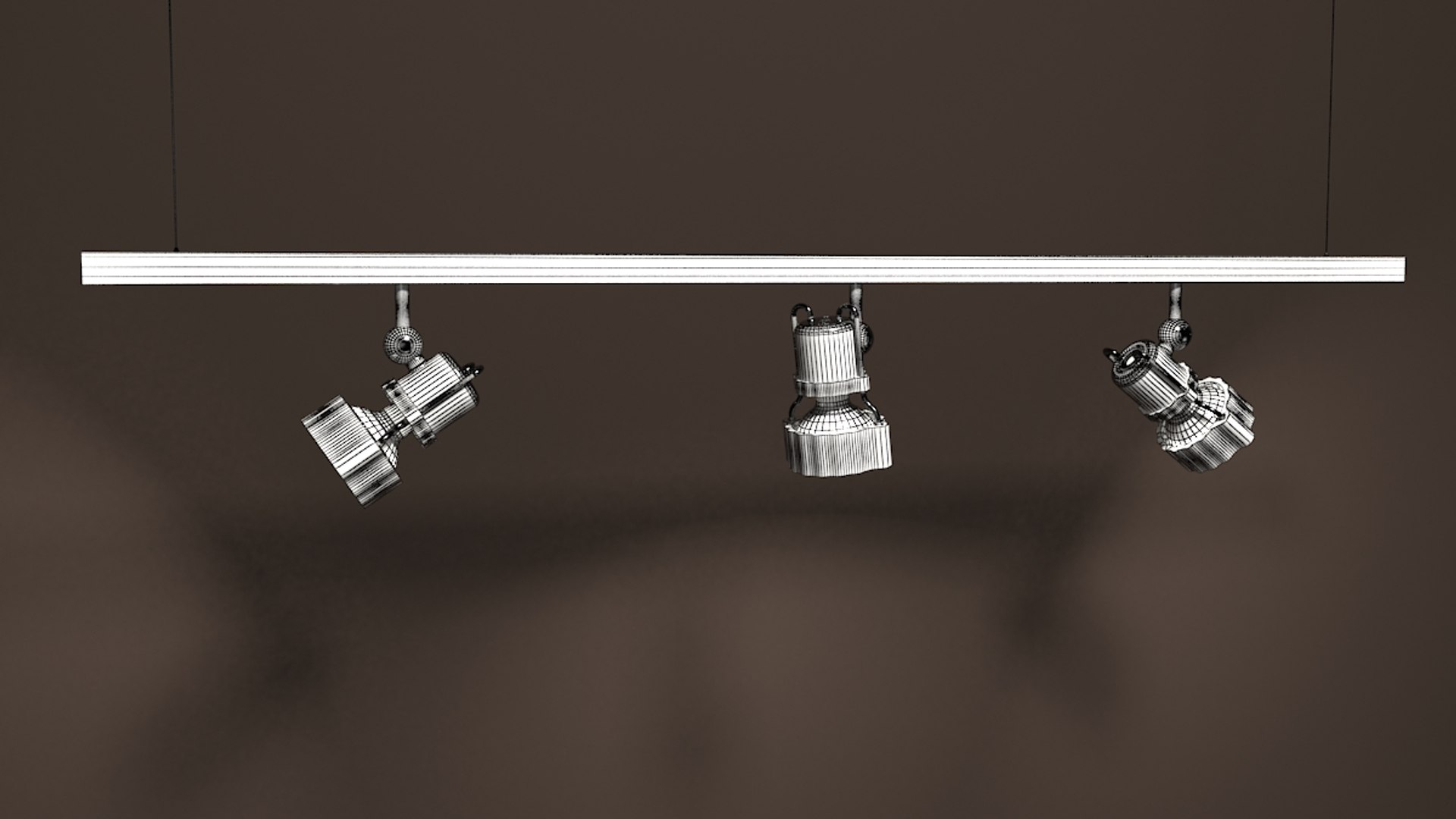 3d Gallery Light Set Model