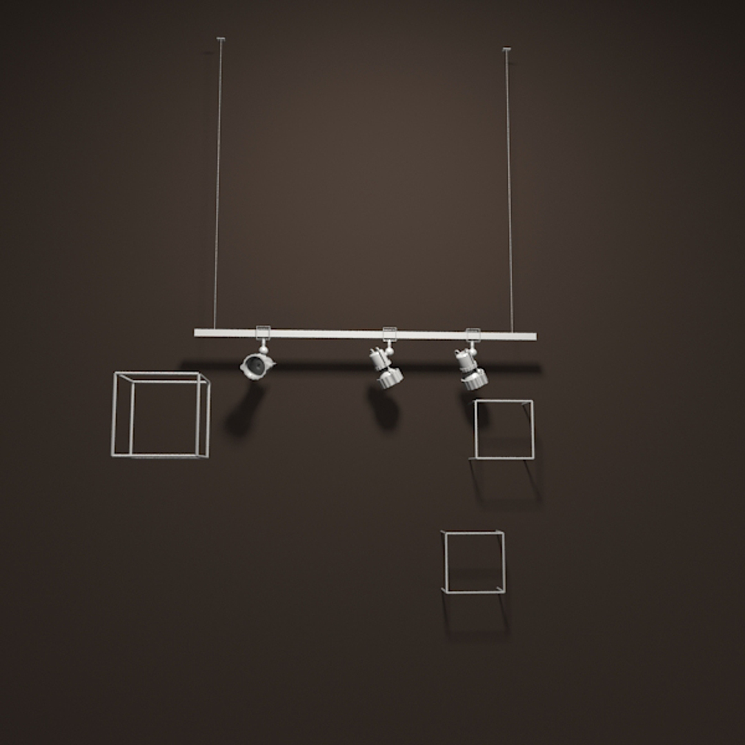 3d Gallery Light Set Model