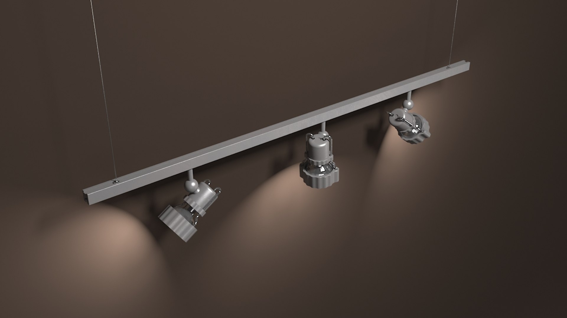 3d Gallery Light Set Model