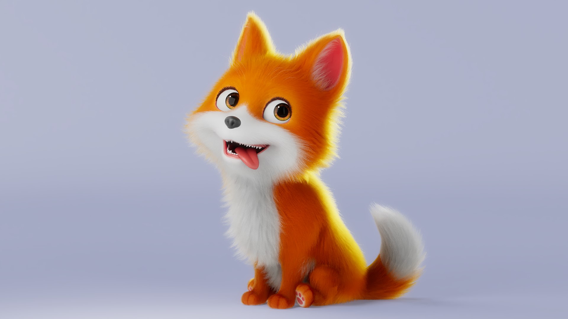 3D Model Cartoon Fox Dog Rigged - TurboSquid 2287842
