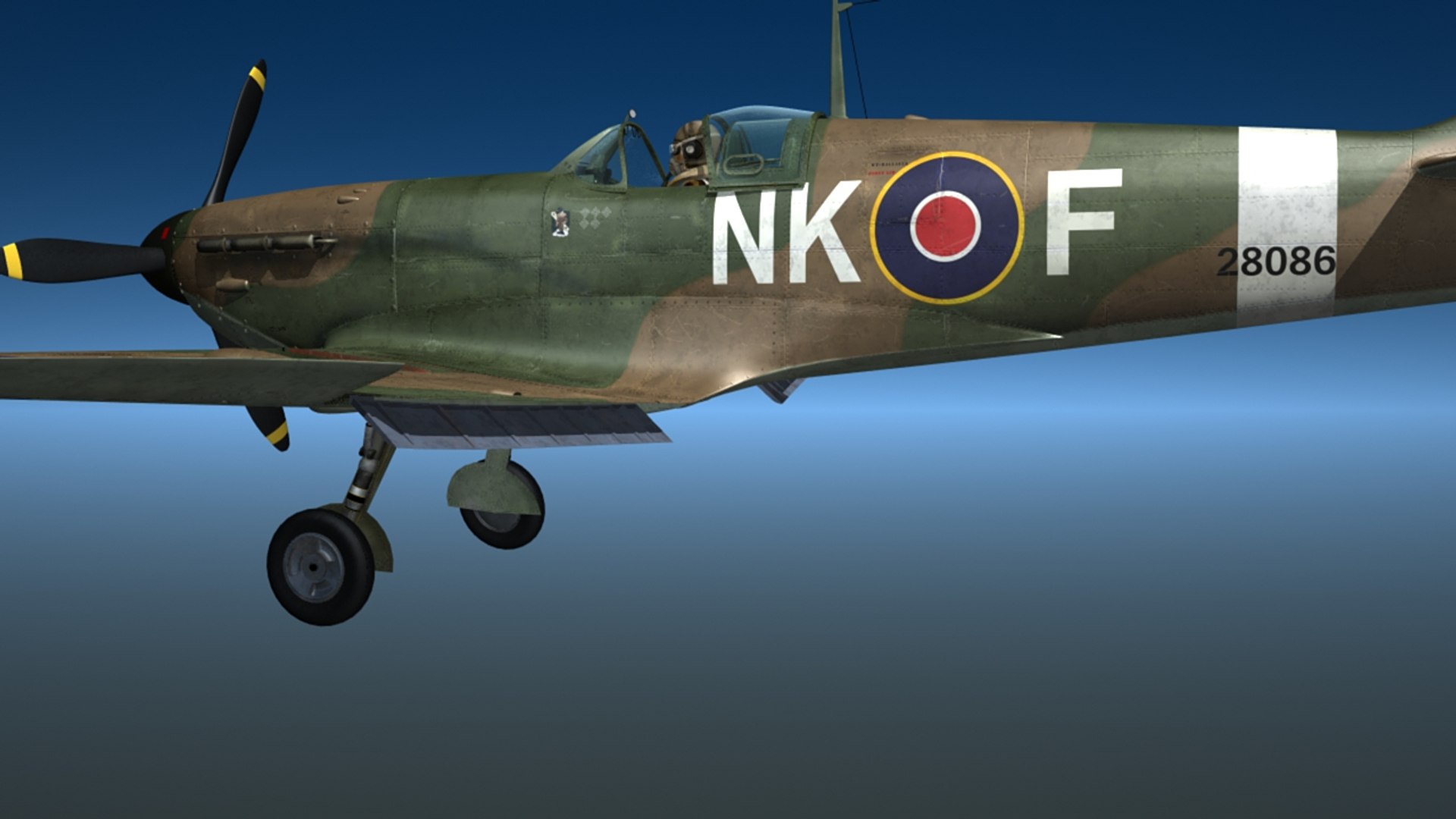 3d model super spitfire fighters
