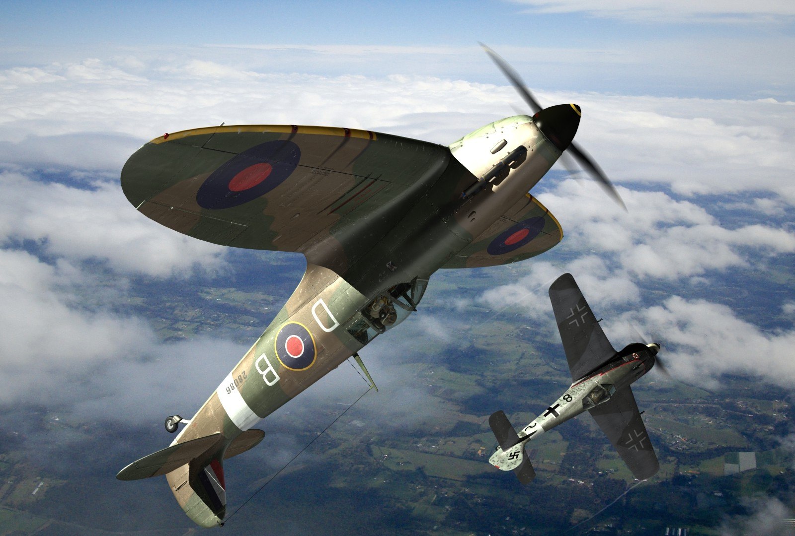 3d model super spitfire fighters