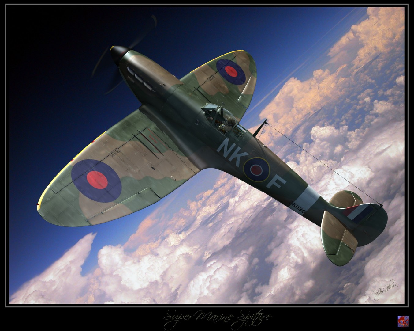 3d model super spitfire fighters