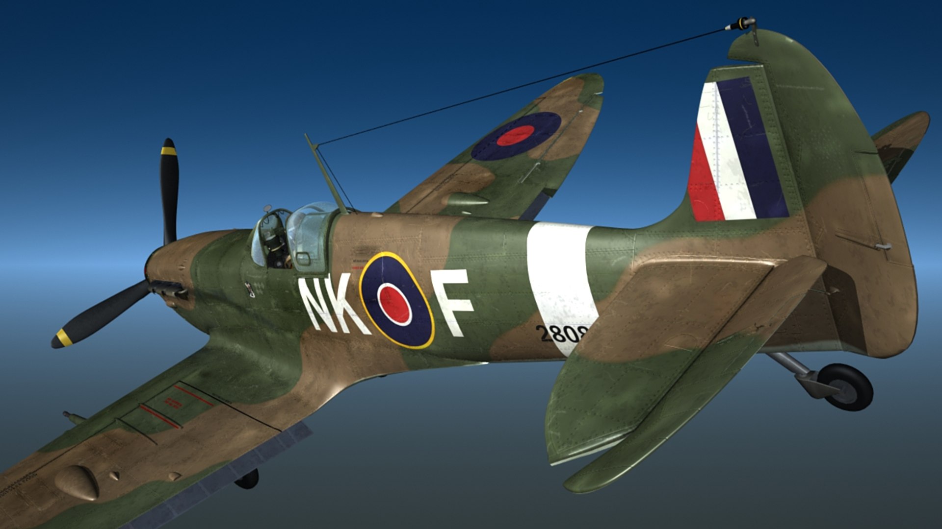 3d model super spitfire fighters
