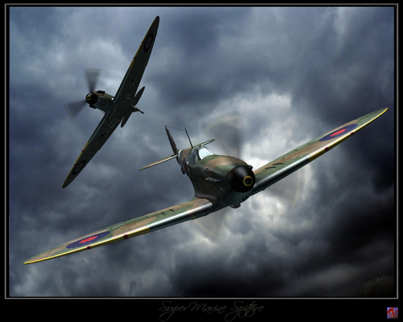 3d model super spitfire fighters