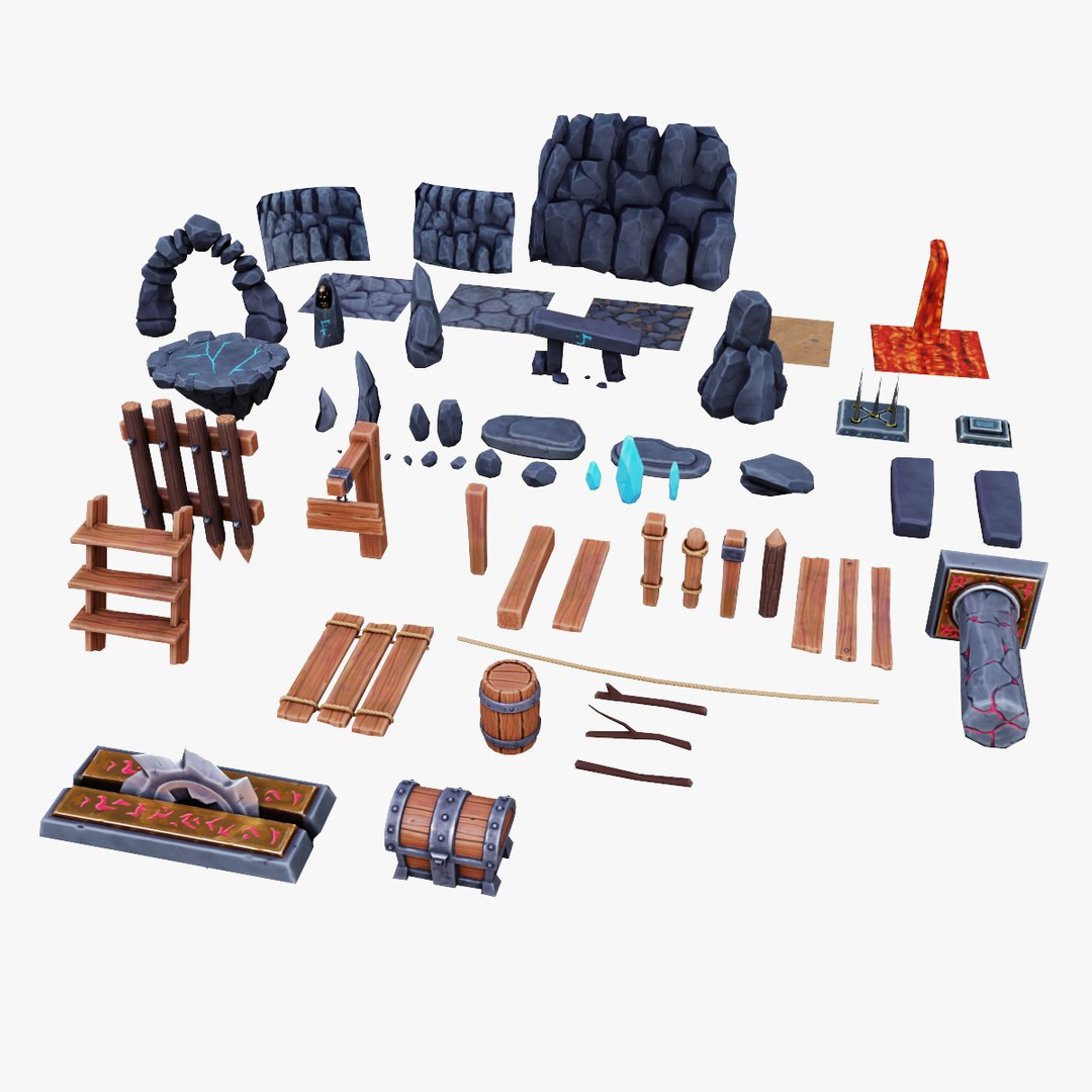 3D Assets For Creating A Dungeon - TurboSquid 2055301