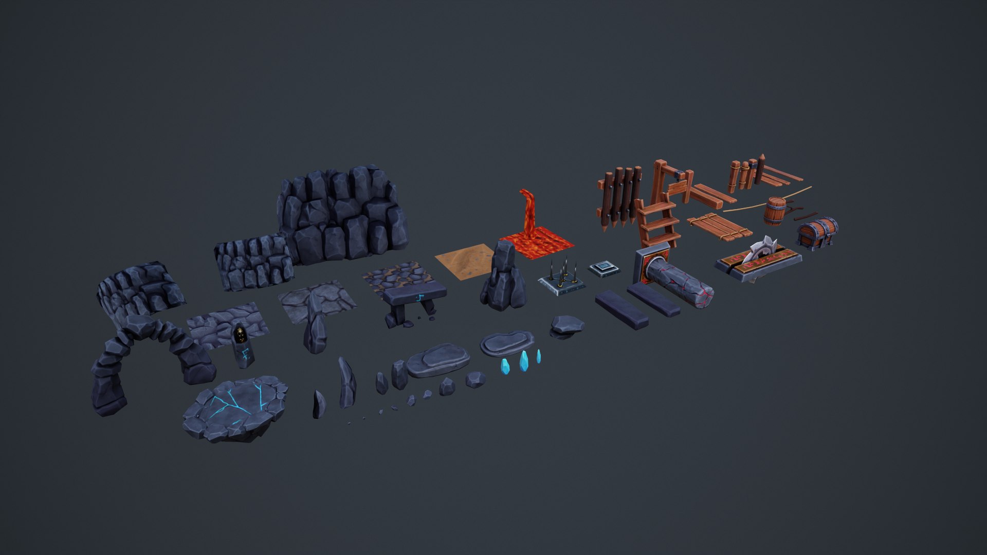 3D Assets For Creating A Dungeon - TurboSquid 2055301