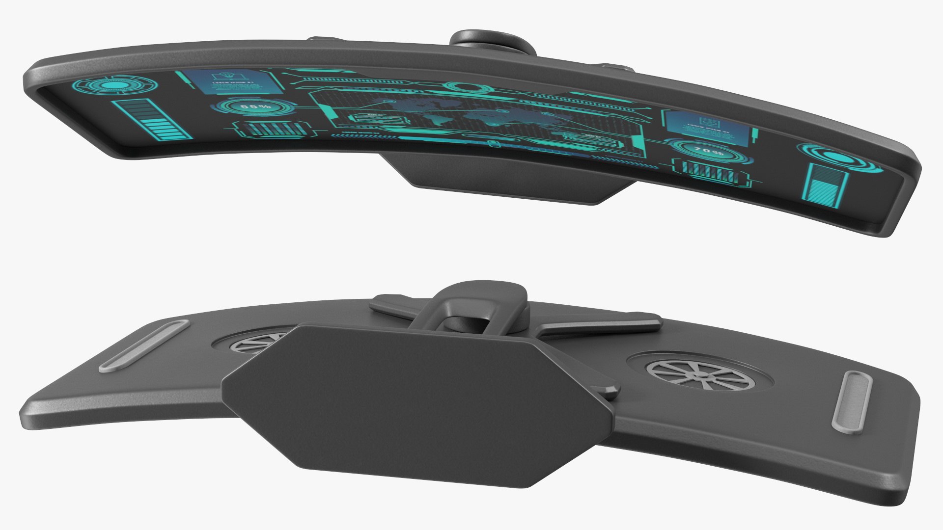 Futuristic Display Blue 3D model - TurboSquid 2146907