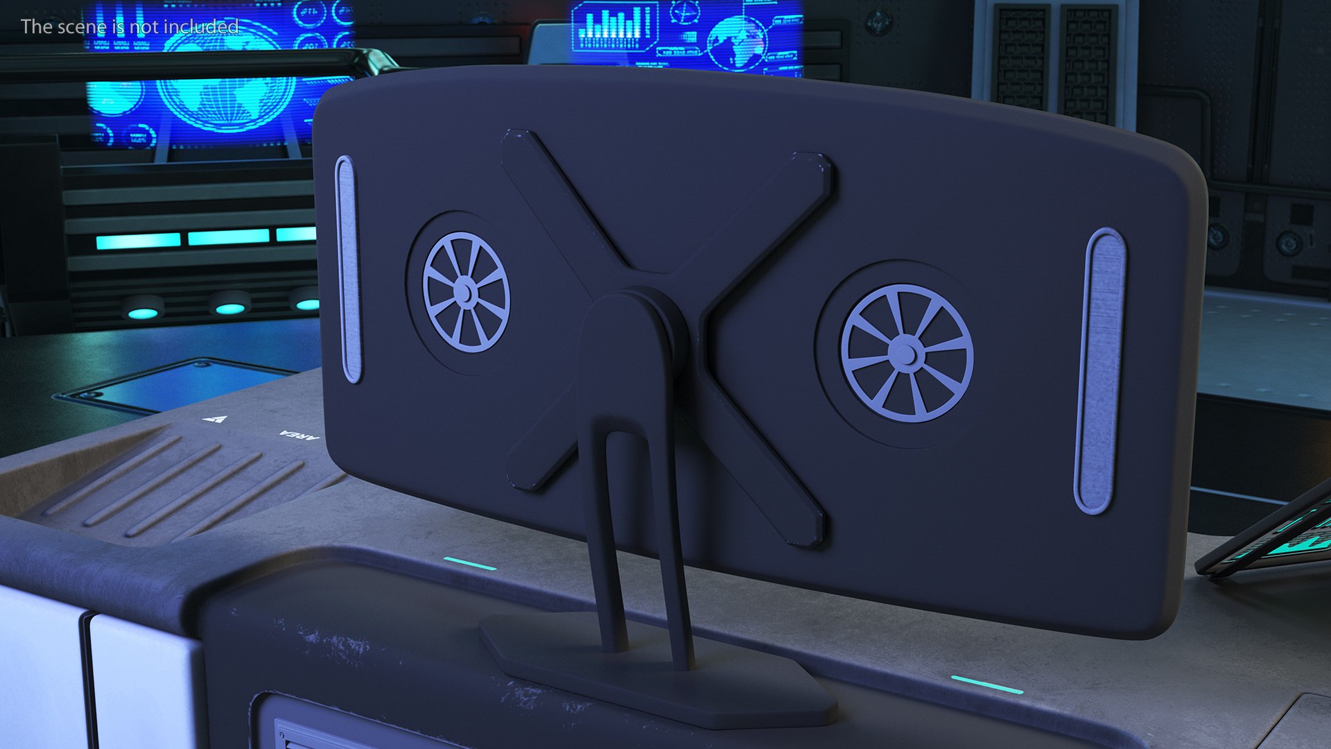 Futuristic Display Blue 3D model - TurboSquid 2146907