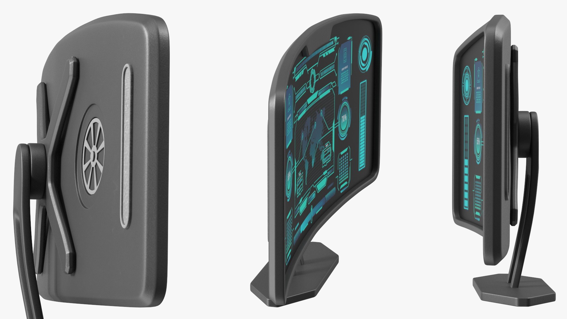 Futuristic Display Blue 3D model - TurboSquid 2146907