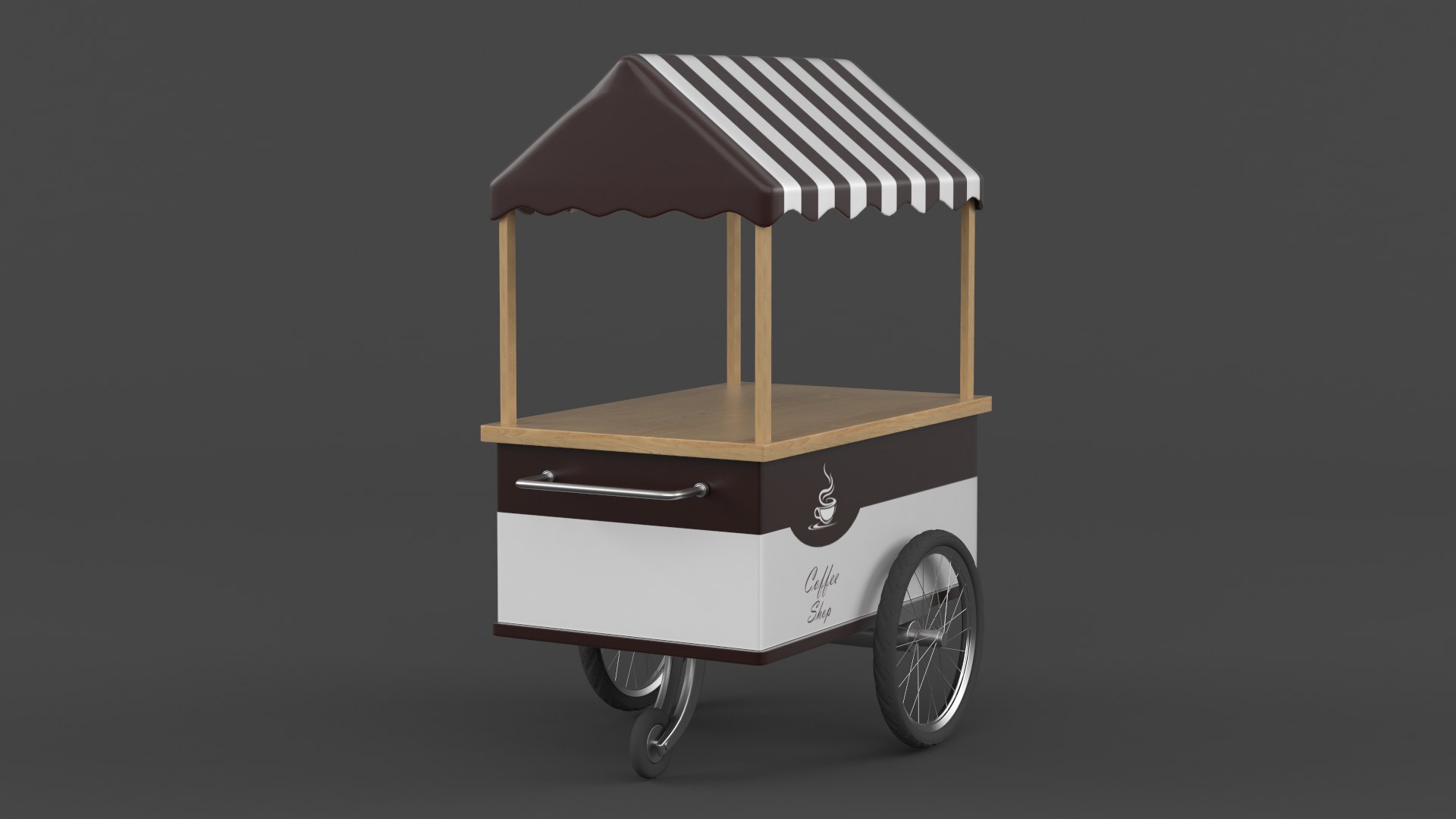 3D Coffee Cart - TurboSquid 2122435