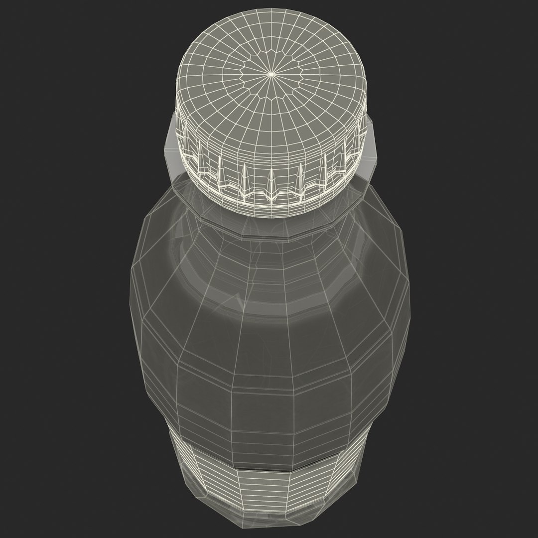 fanta strawberry bottle 3d obj