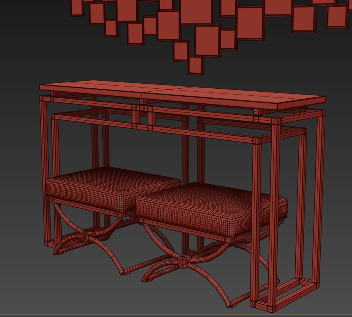 3D Console Table - TurboSquid 1676086