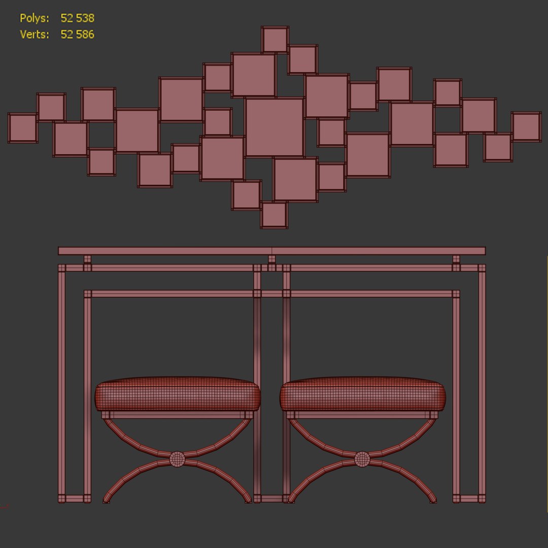 3D Console Table - TurboSquid 1676086