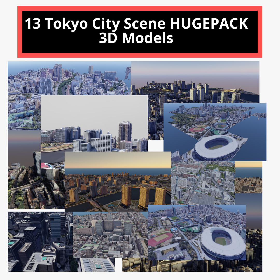 3D 13 Japan Tokyo City Scene 3D Models HUGEPACK model - TurboSquid 1839564