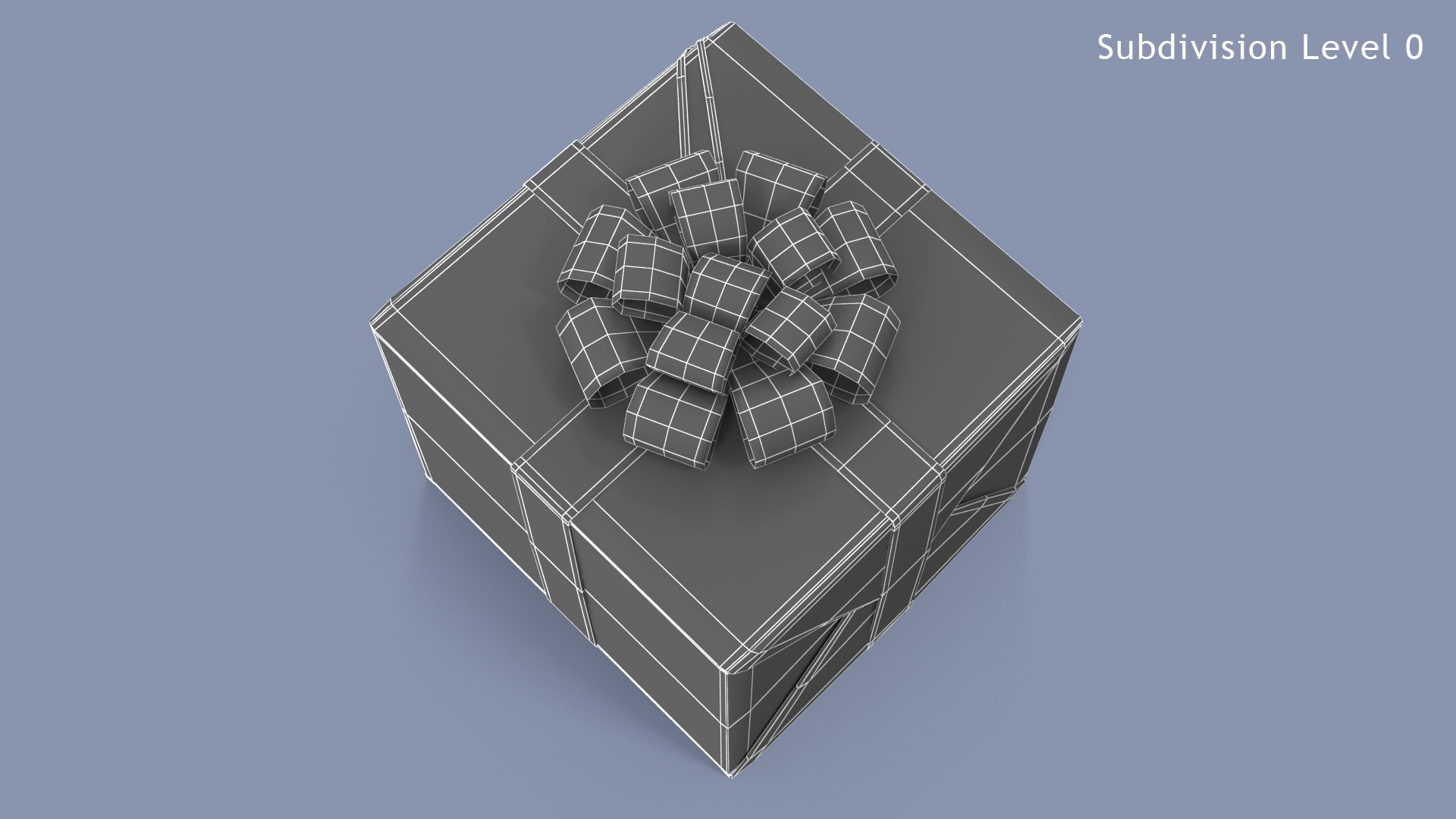 3D Model Gift Box Lable Blue - TurboSquid 1746527