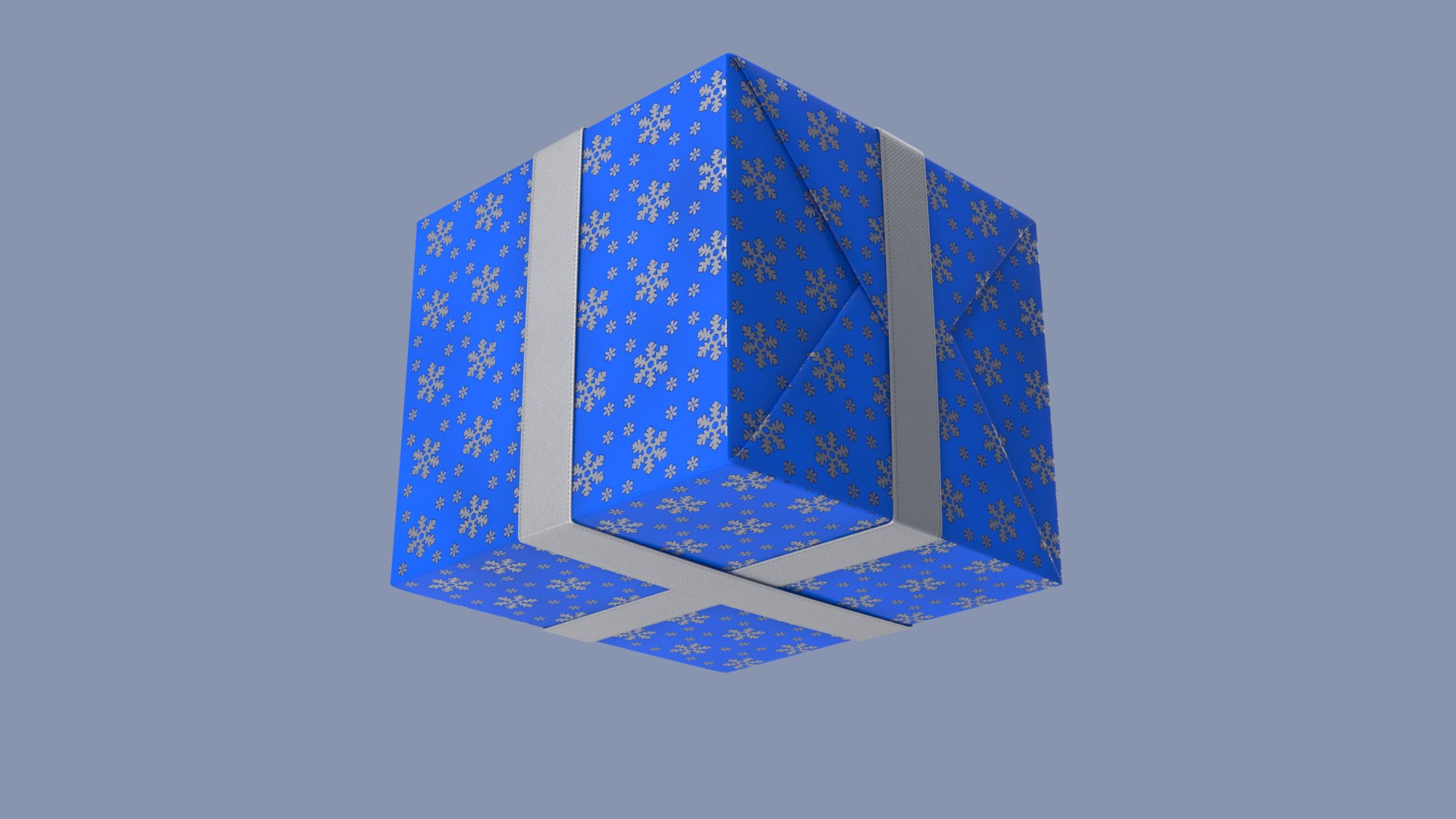 3D model Gift Box Lable Blue - TurboSquid 1746527