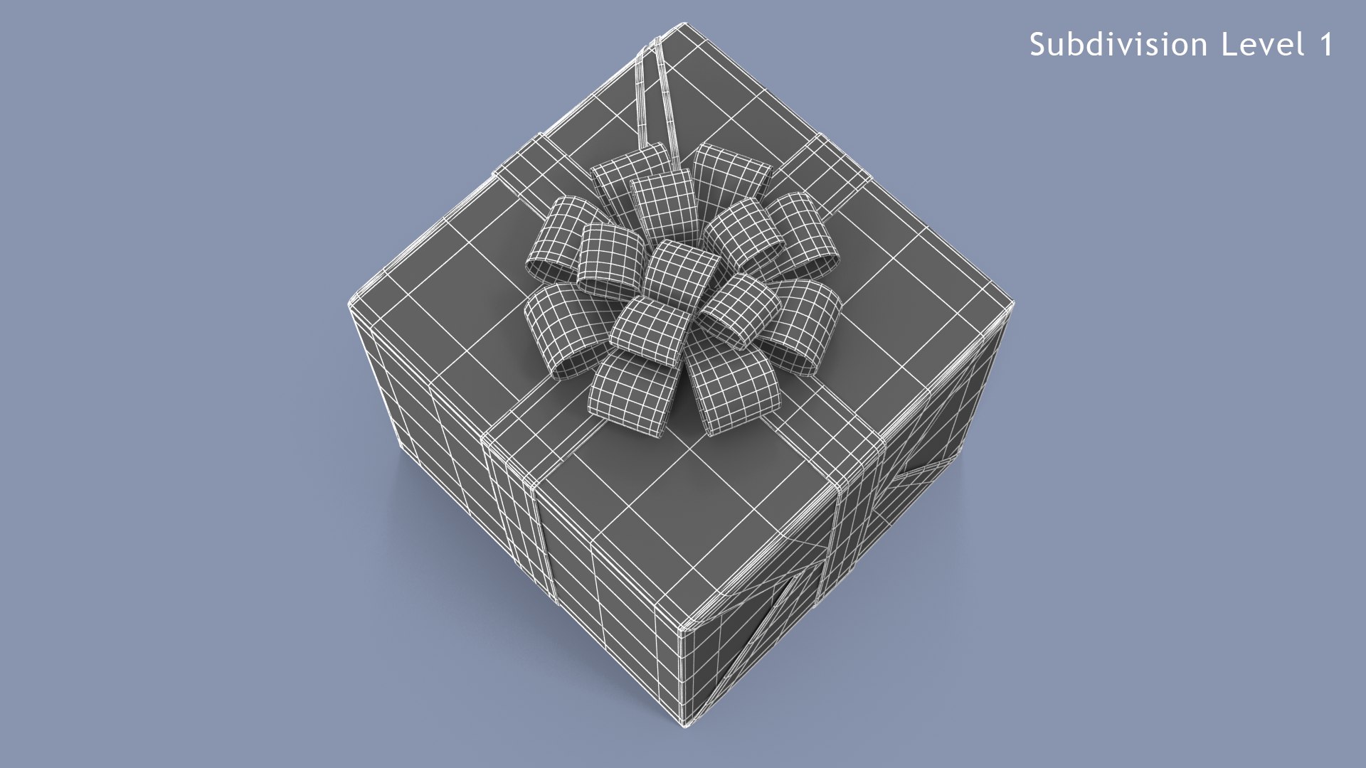 3D Model Gift Box Lable Blue - TurboSquid 1746527