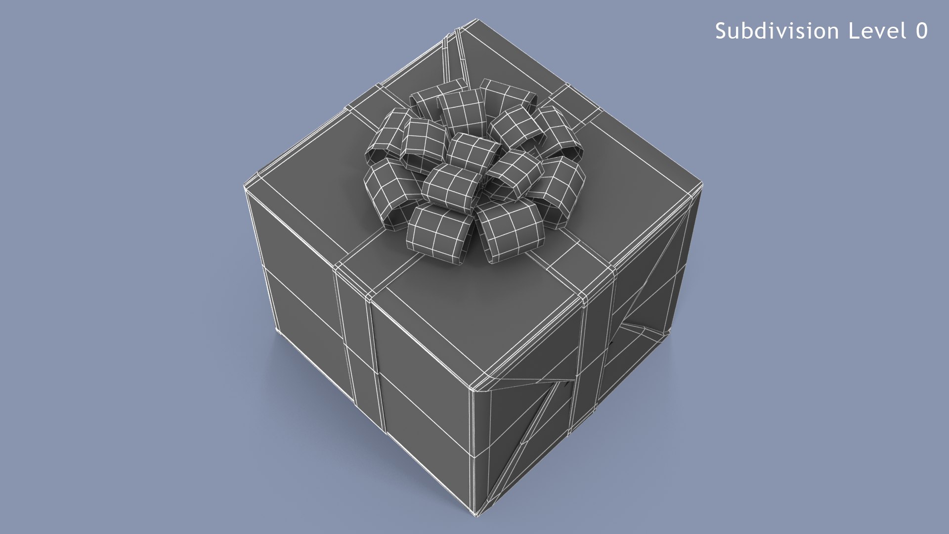 3D Model Gift Box Lable Blue - TurboSquid 1746527