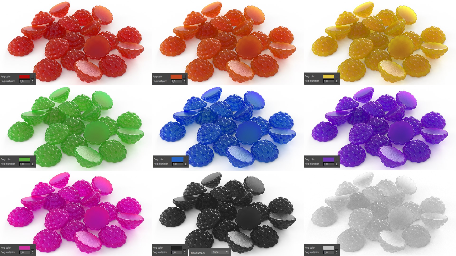 Raspberry Gumdrops Model - TurboSquid 1814480
