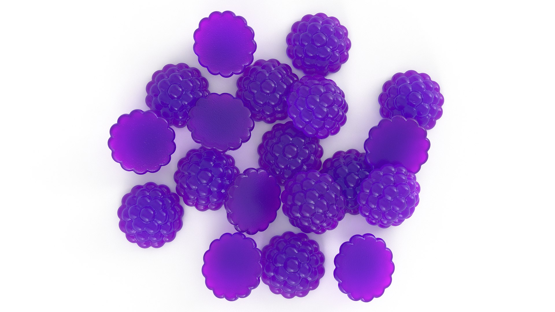 Raspberry Gumdrops Model - TurboSquid 1814480