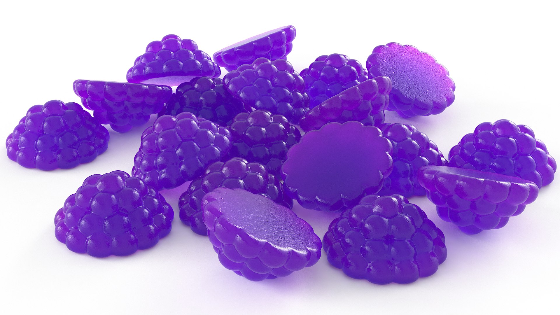 Raspberry Gumdrops Model - TurboSquid 1814480