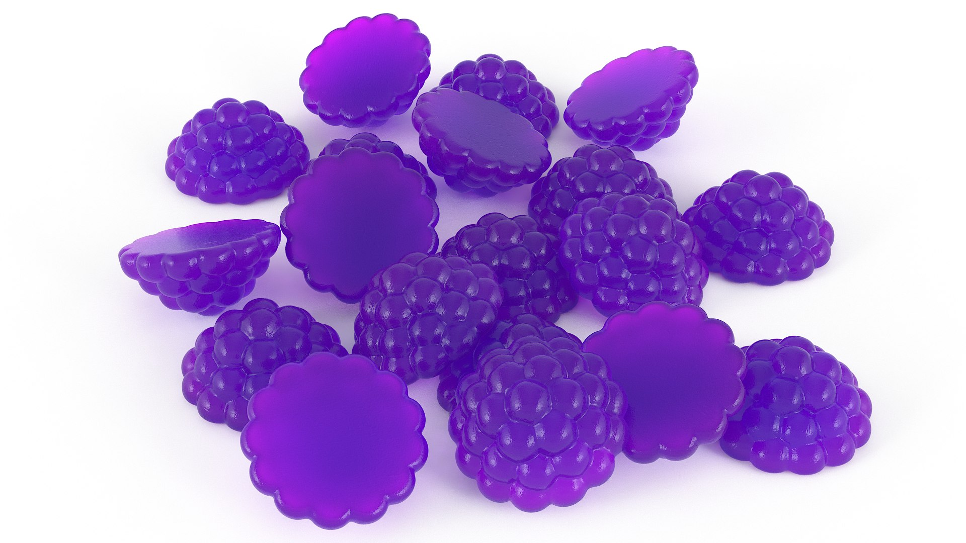 Raspberry Gumdrops Model - TurboSquid 1814480