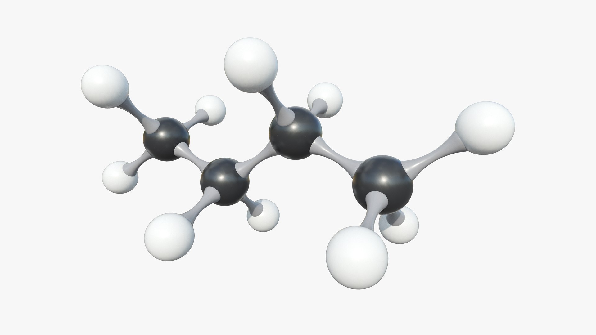 Butane Molecule With PBR 4K 8K Model - TurboSquid 1942304