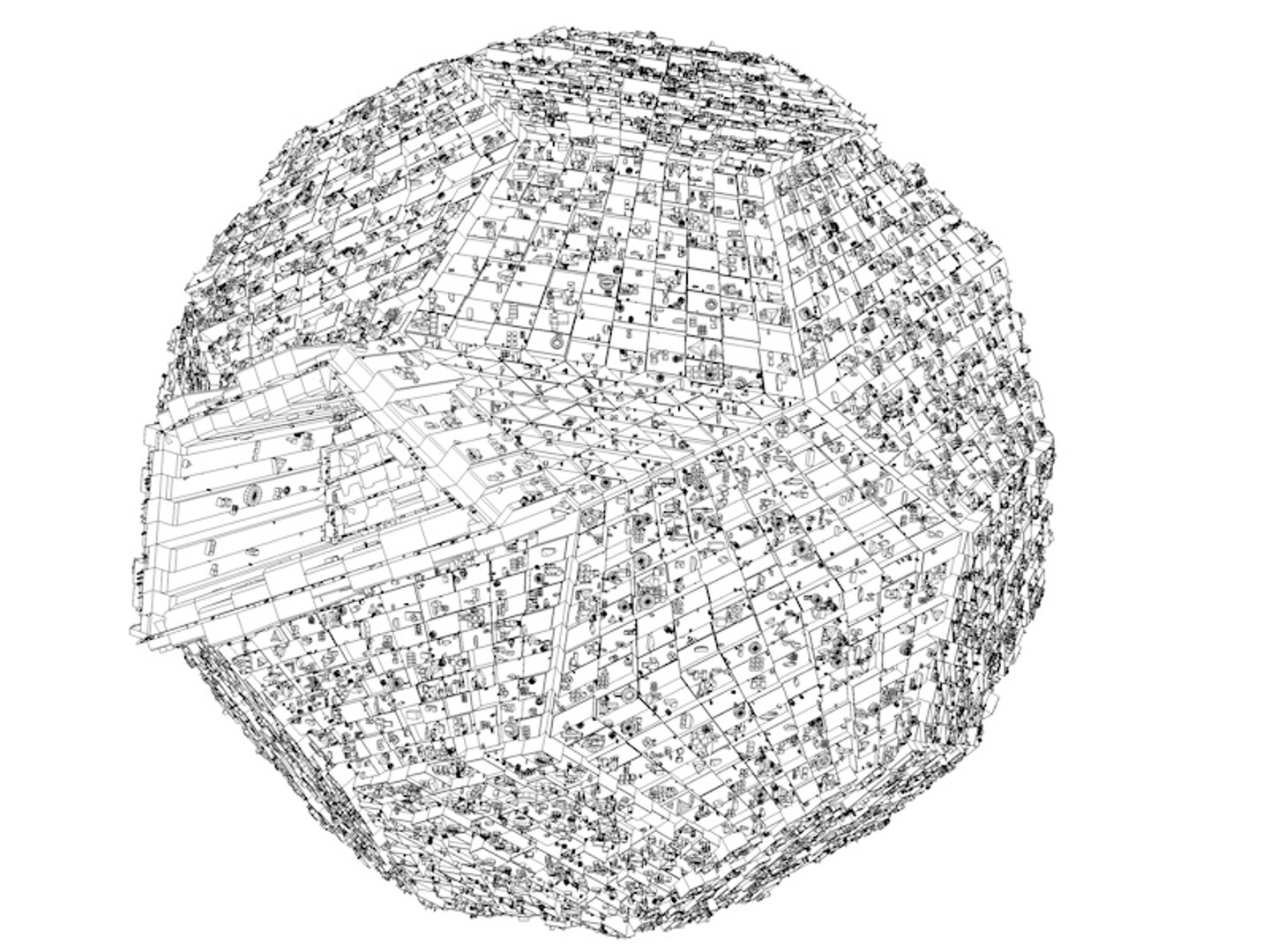 space station - hedron 3d c4d