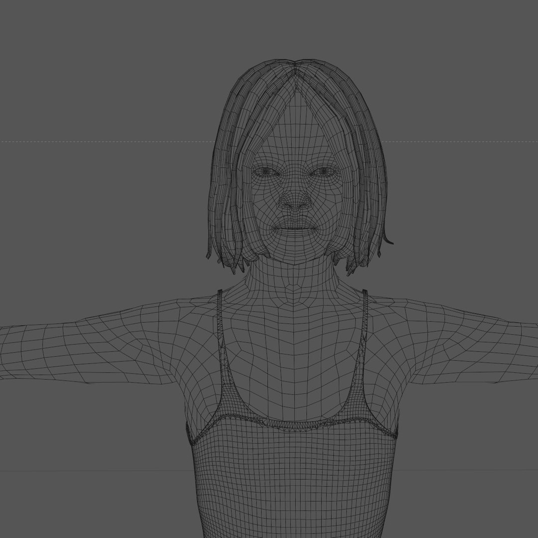 3d character rigged model