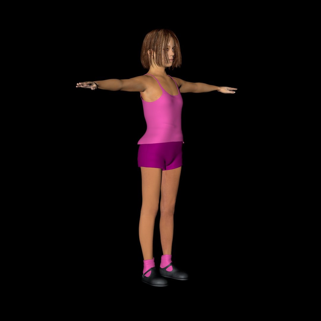 3d character rigged model