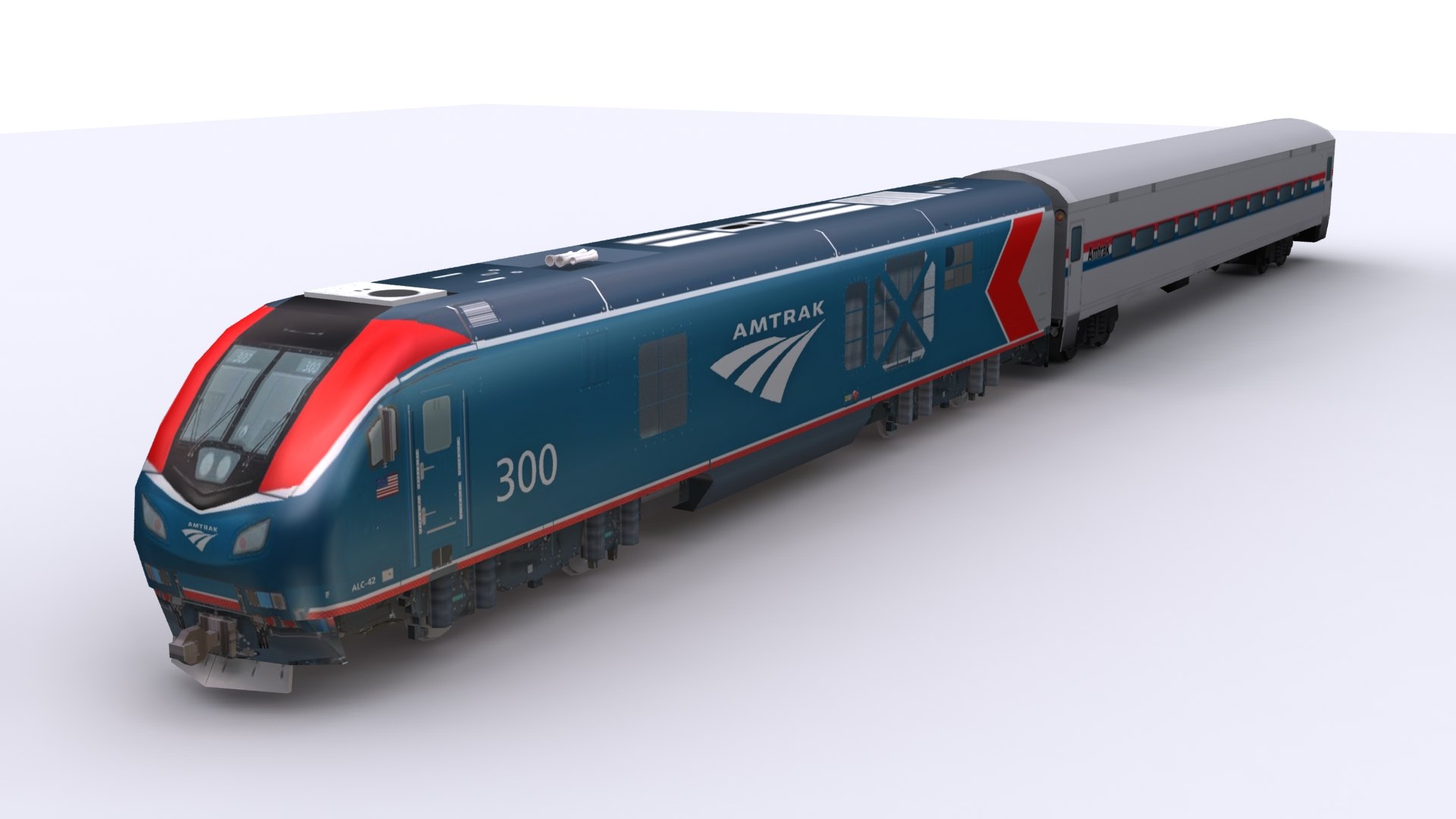 3D Model SC 42 And ALC 42 Locomotive And LHB Railway Coach - TurboSquid ...