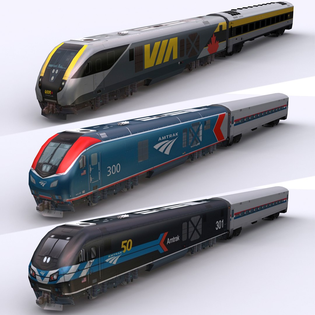 3D Model SC 42 And ALC 42 Locomotive And LHB Railway Coach - TurboSquid ...