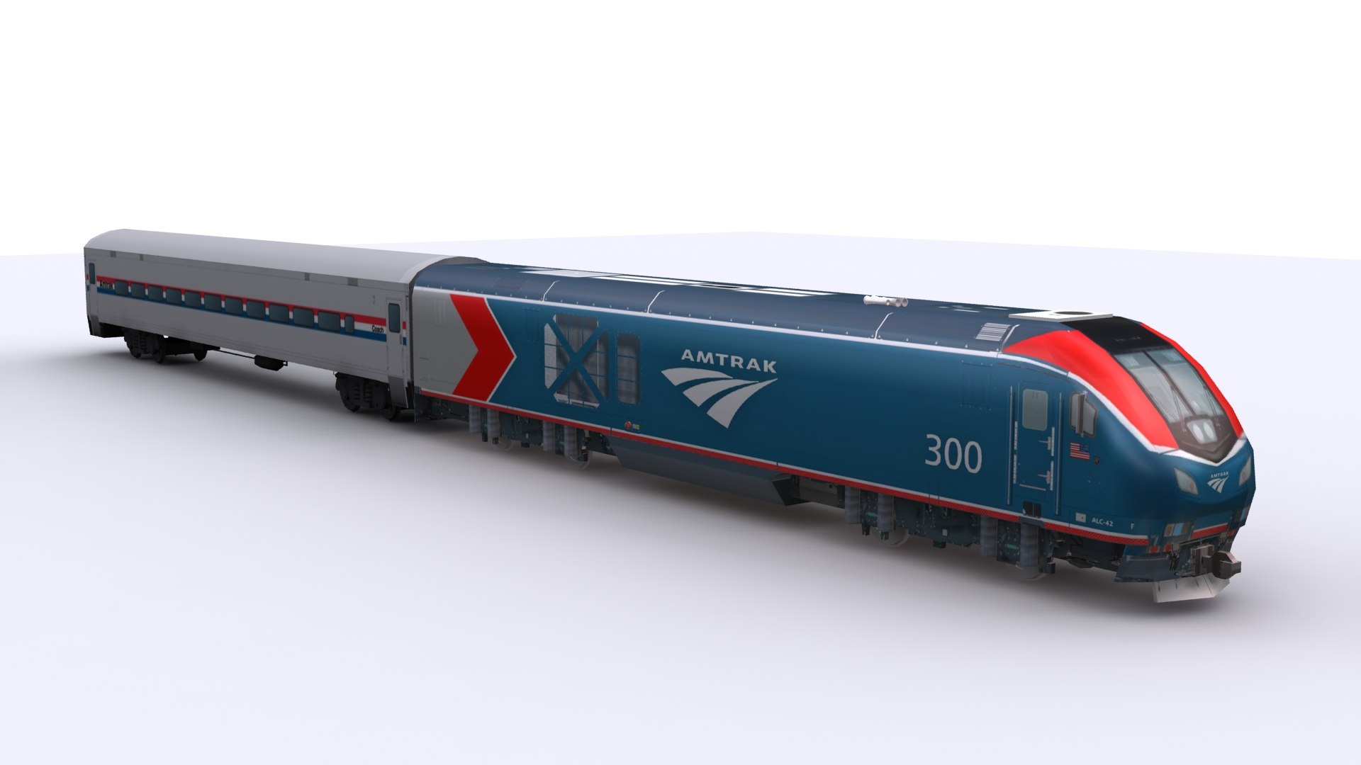 3D Model SC 42 And ALC 42 Locomotive And LHB Railway Coach - TurboSquid ...