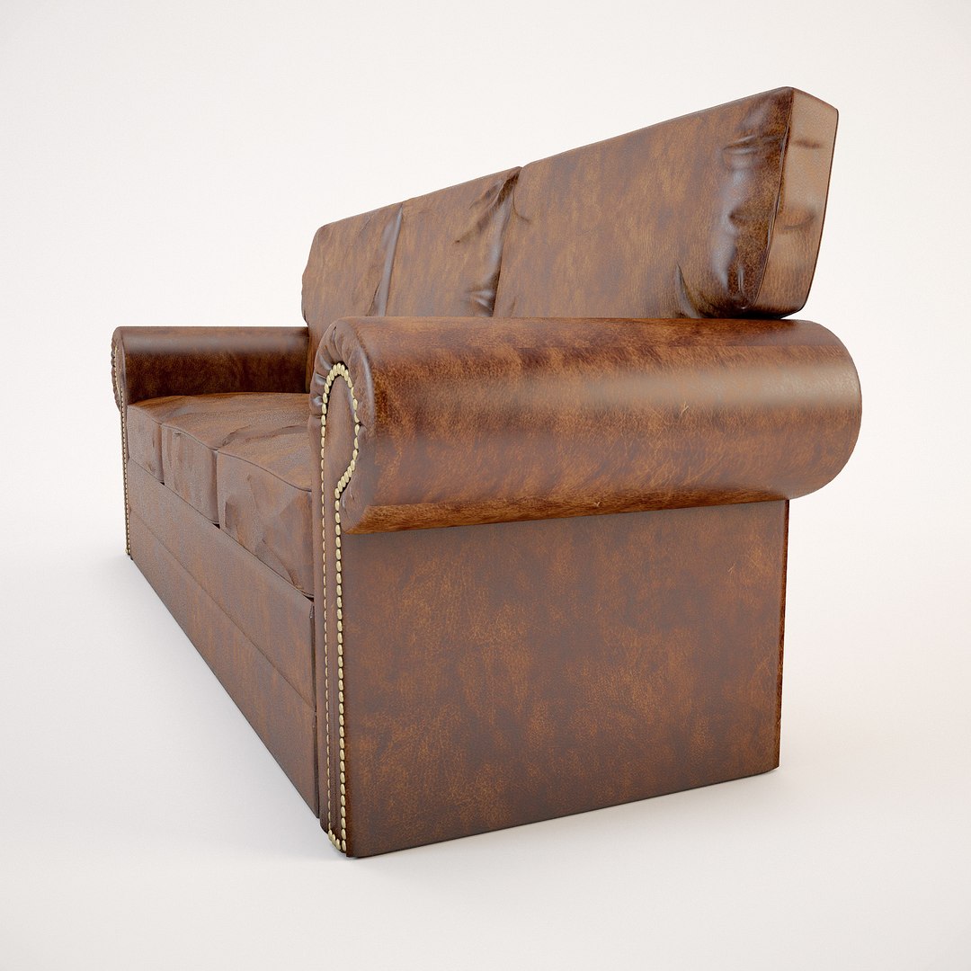 3d Model Leather Sofa