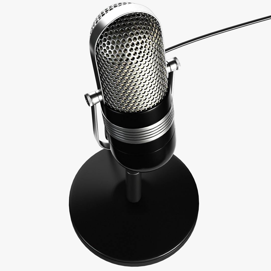 3d Retro Microphone Model