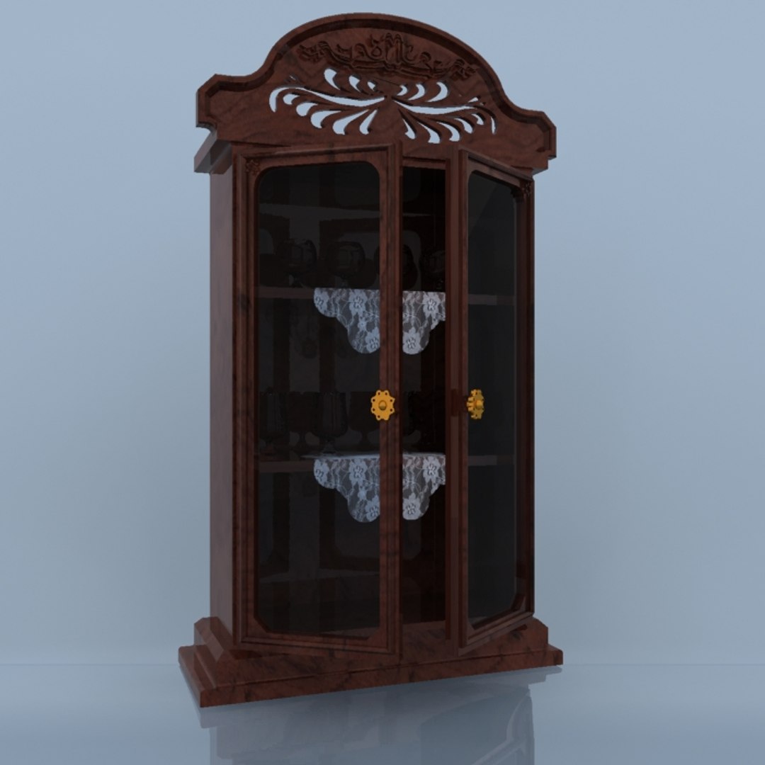 set furniture antique 3d model