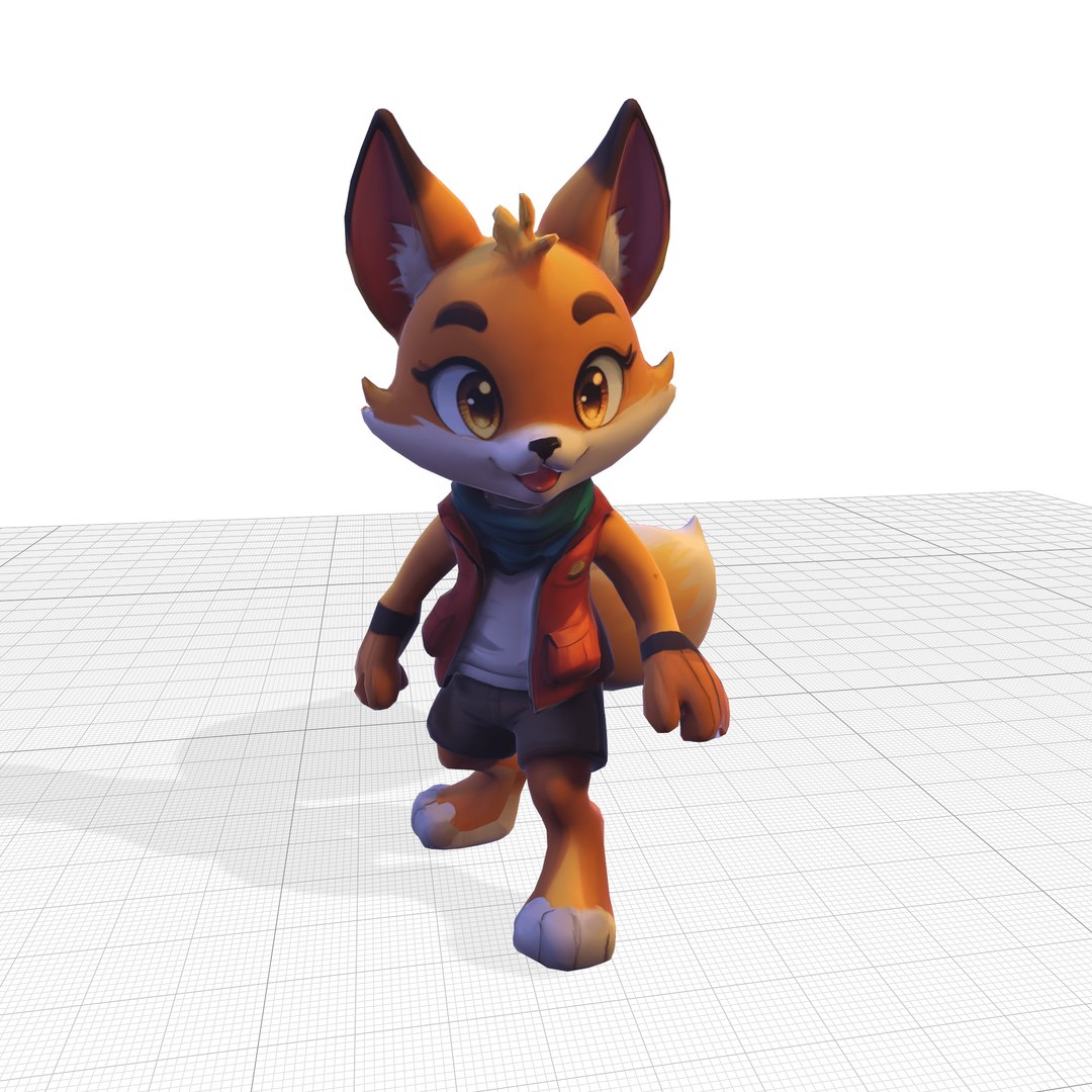 3D Adventurous Fox Character 3D Model - TurboSquid 2322684