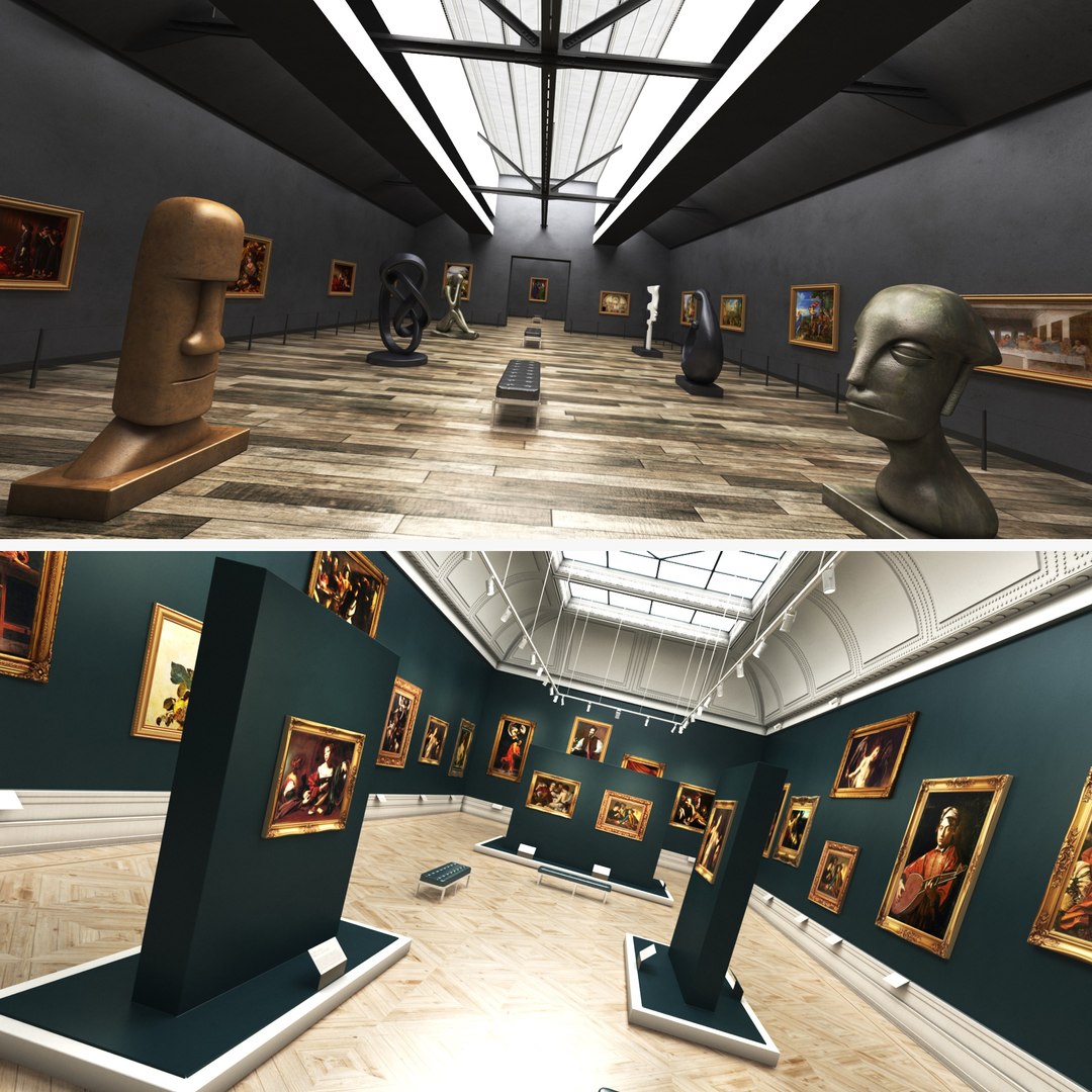 3d Art Gallery Collection 1 Turbosquid 1805194