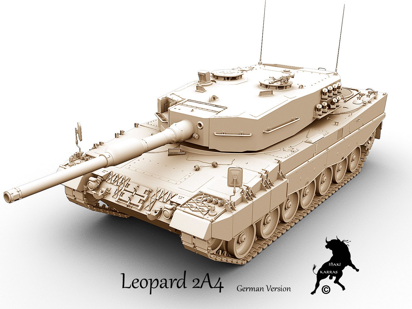 Leopard 2a4 Tank 3d Max