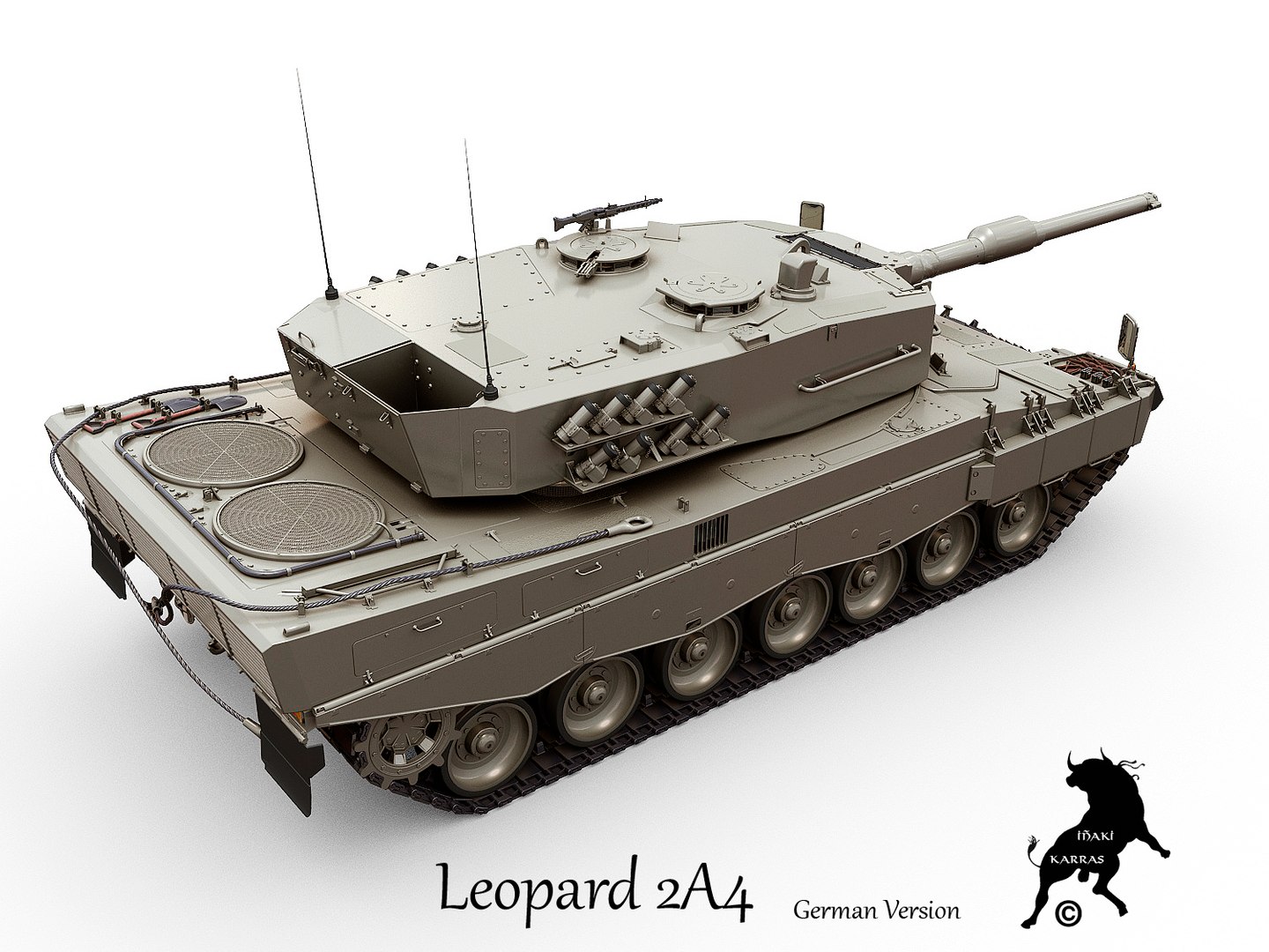 Leopard 2a4 Tank 3d Max