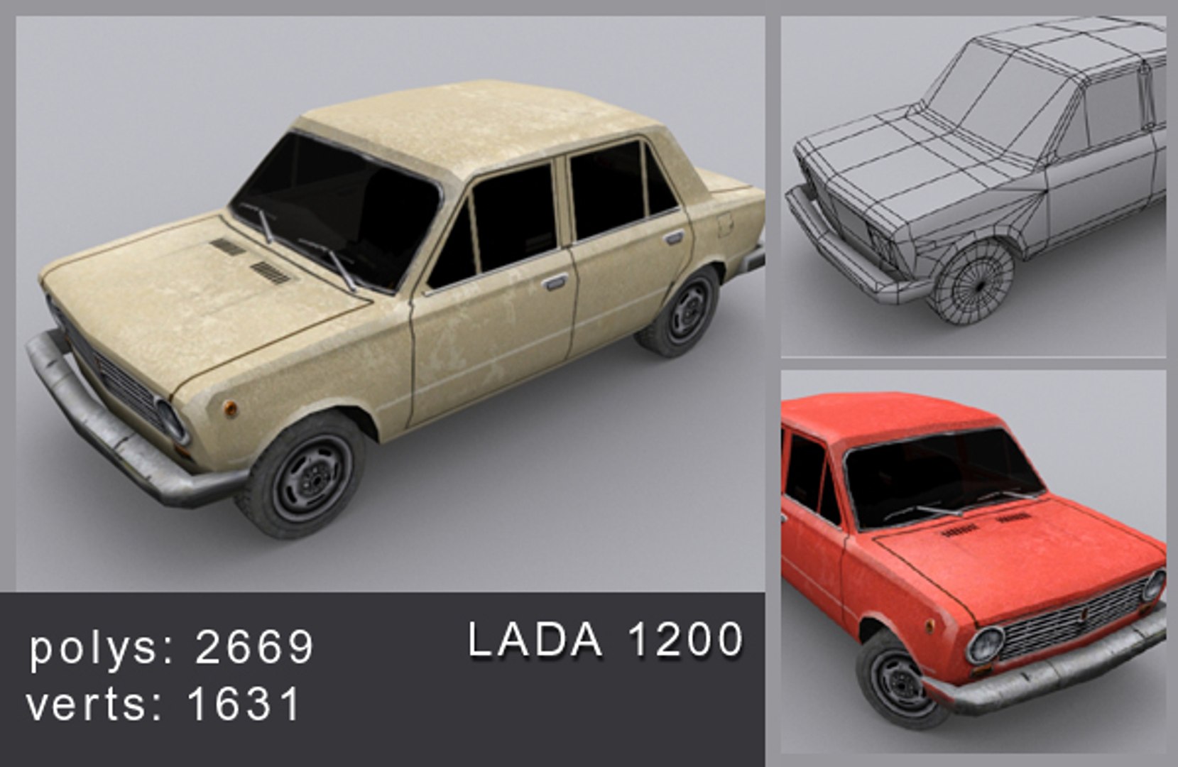 3d model lada car