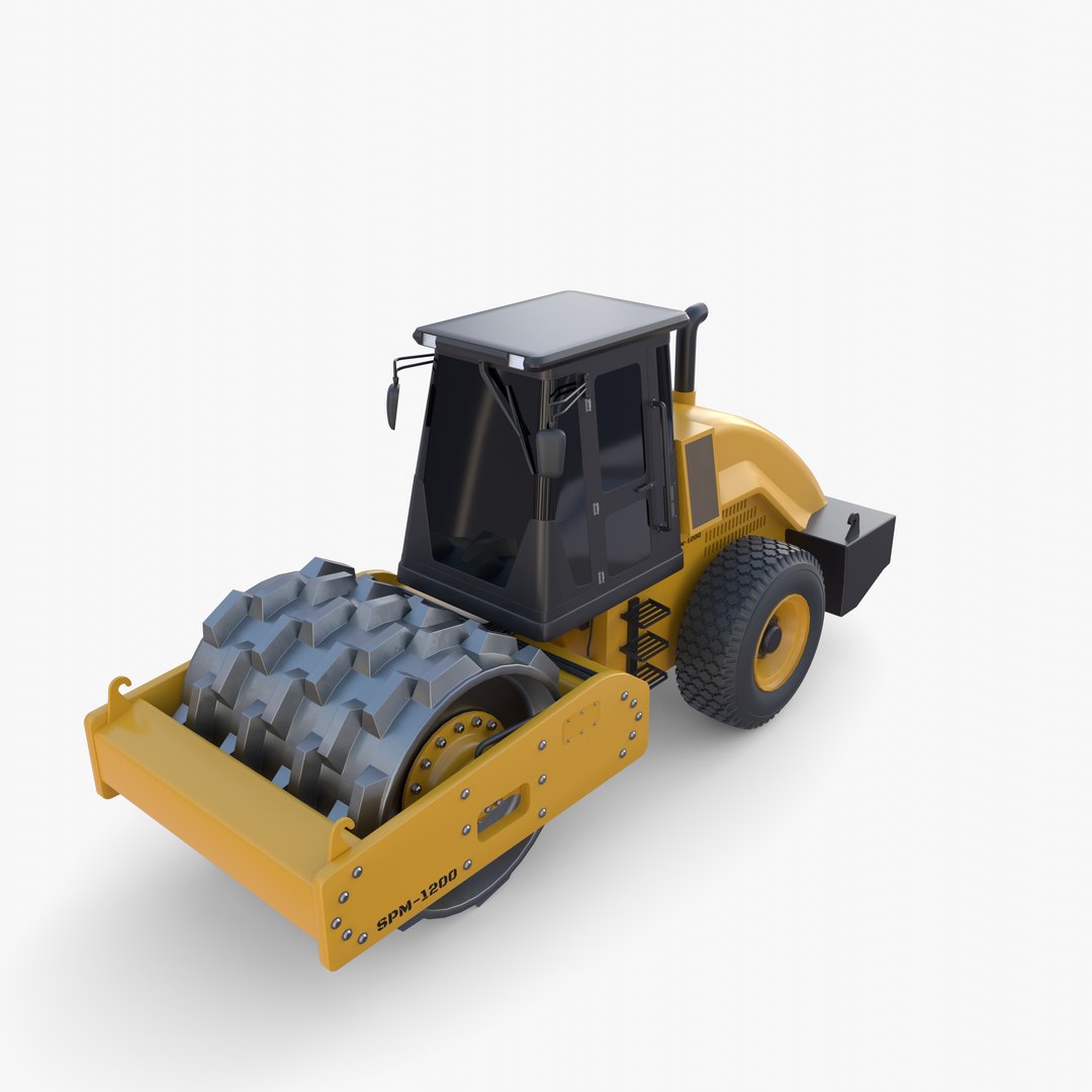 Road Roller V8 3D Model - TurboSquid 2200880