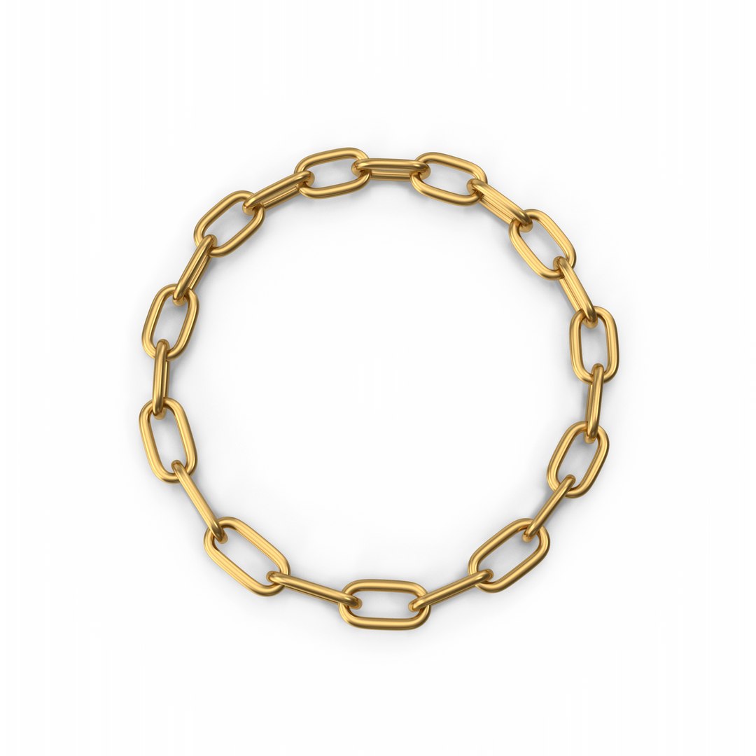 3D Gold Chain Circle Model - TurboSquid 2025682