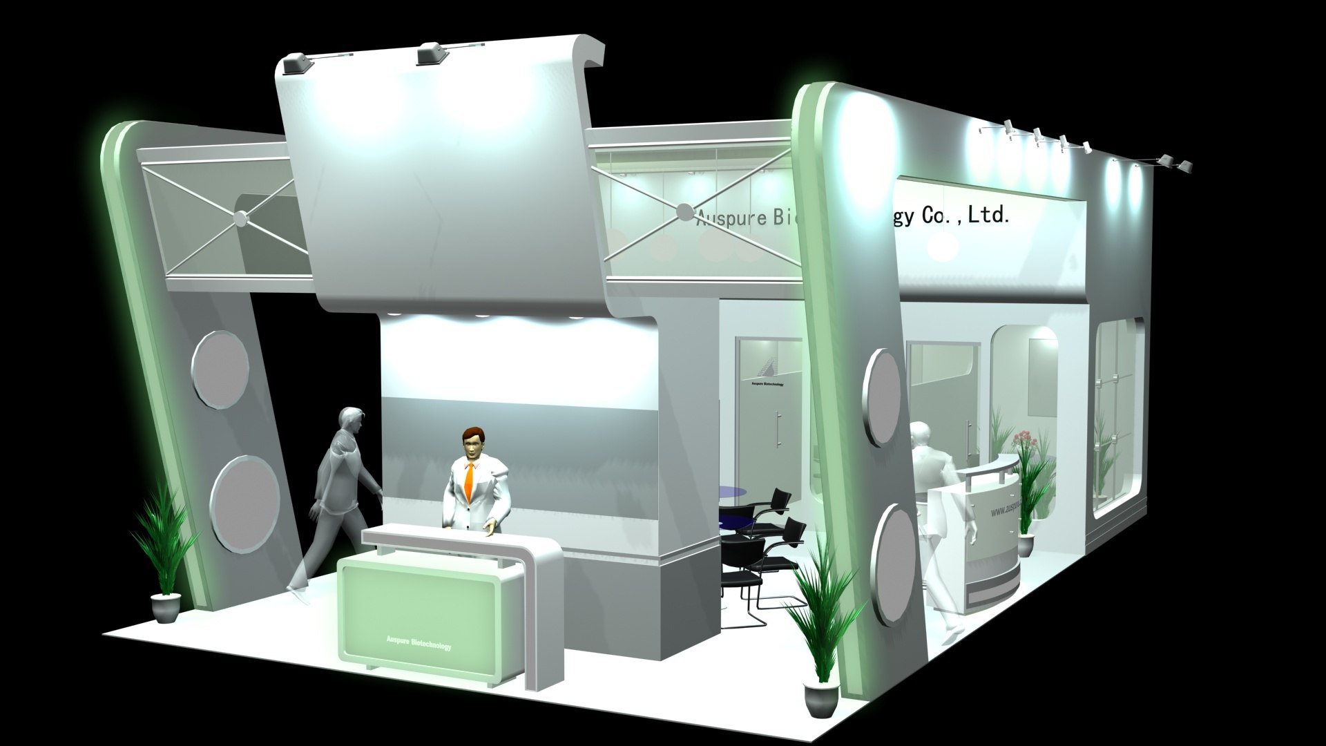 3D 3 Side Open Stand - TurboSquid 1991075