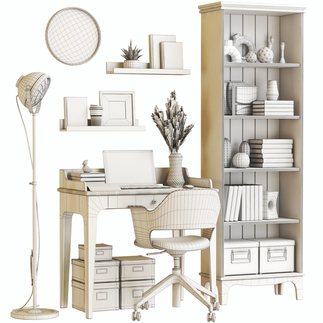 IKEA office workplace 93 3D model - TurboSquid 1810812