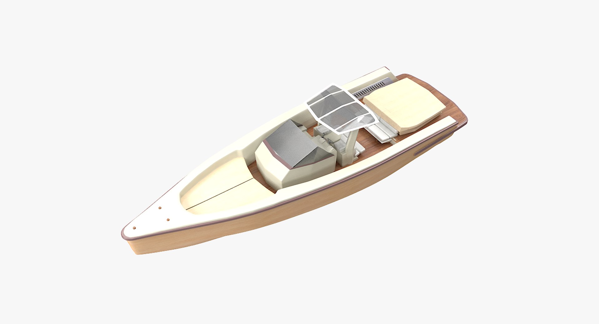 3D Boat Motorboat Motor Model - TurboSquid 1298940