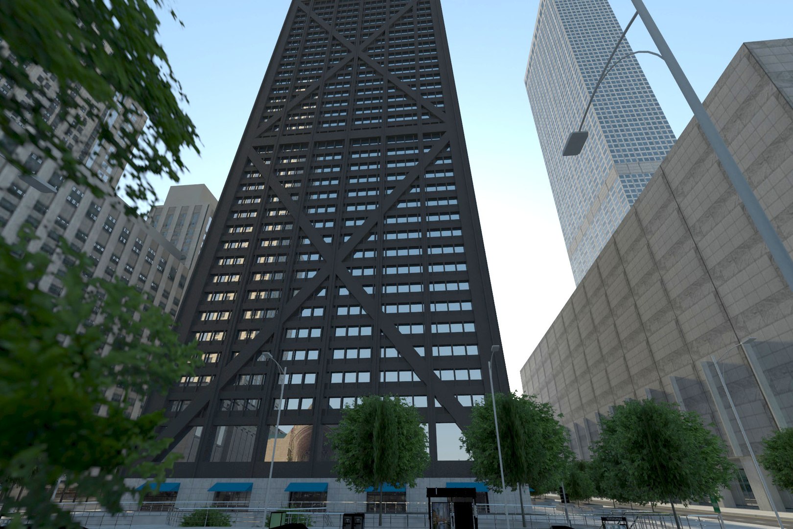 3D John Hancock Center - TurboSquid 1816639