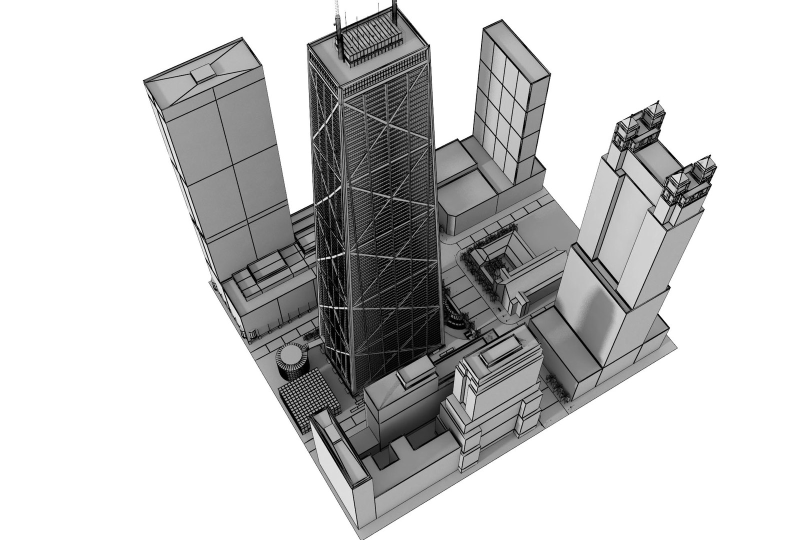 3D John Hancock Center - TurboSquid 1816639
