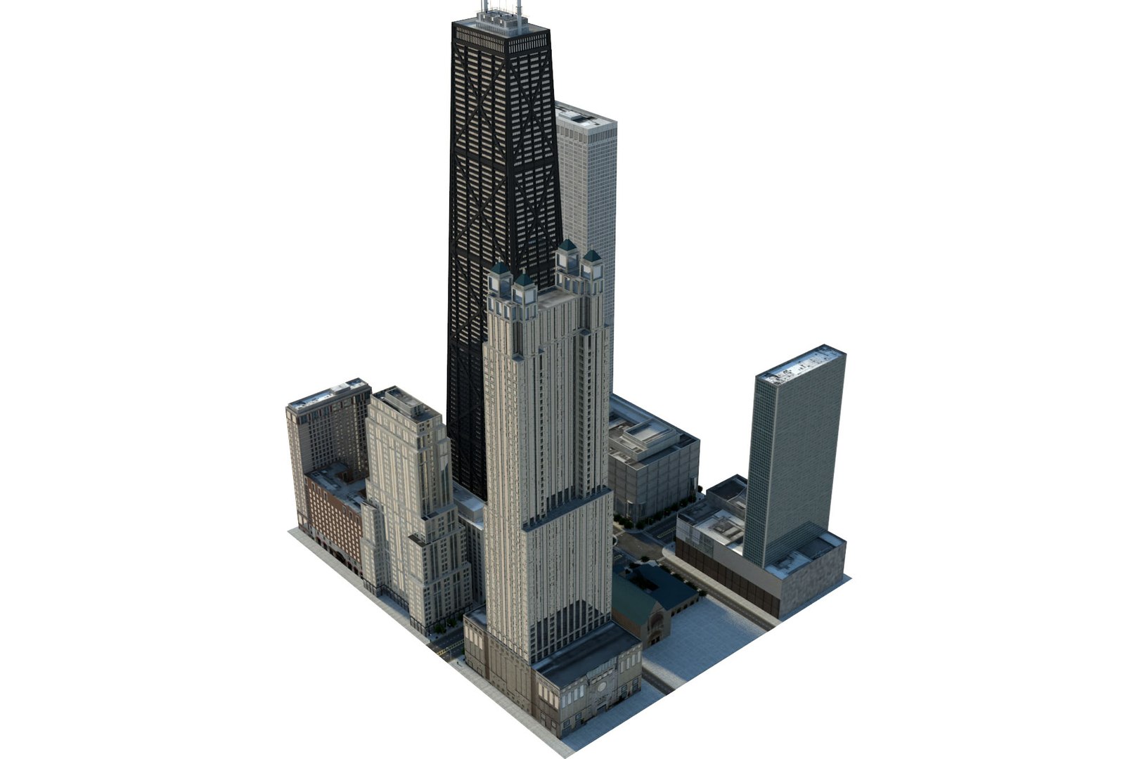 3D John Hancock Center - TurboSquid 1816639